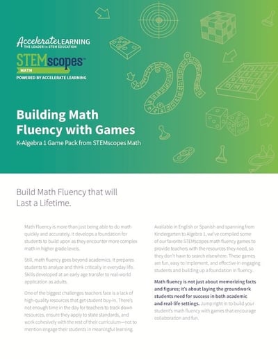 STEMscopes Math | Fun Math Fluency Games for K- Algebra 1 | Accelerate Learning